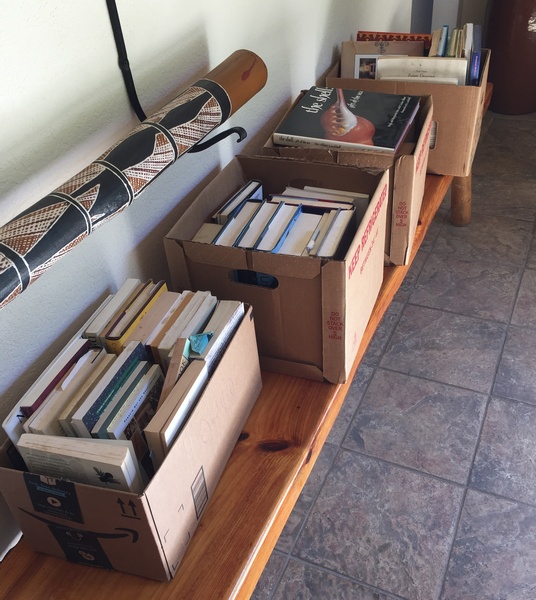 Clearing Out Books and Finishing Australia Panel - Sandy Webster